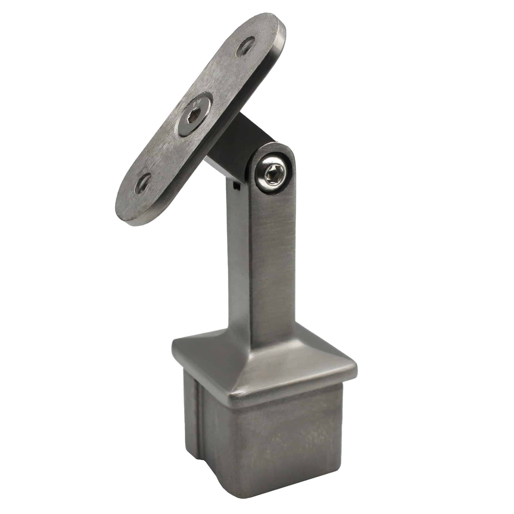 Link Hardware Square Post Mounted Adjustable Flat Saddle Handrail ...