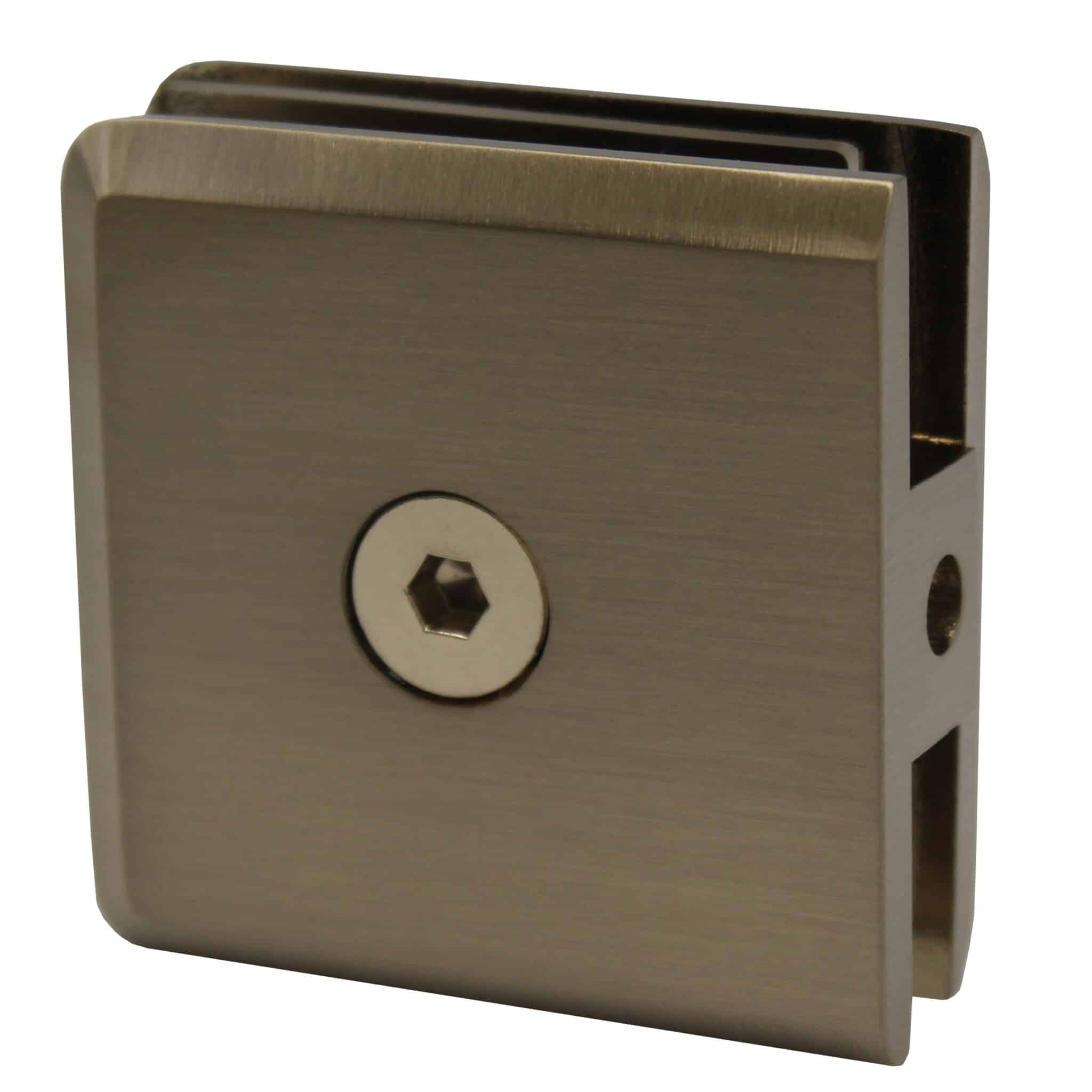 Link Hardware Beveled Hole-in-Glass Style Wall-Mount Heavy-Duty Glass ...