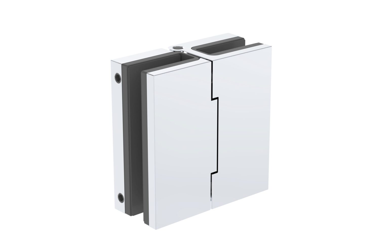 NKB180 Glass to Glass 180° Hinge – No Cut Out – Link Hardware